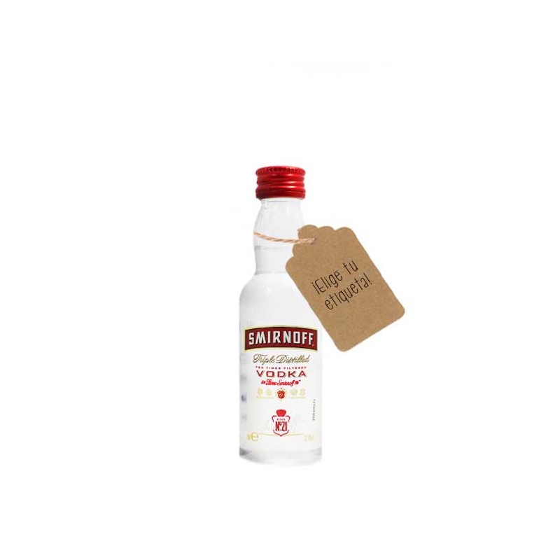 Botellita VODKA SMIRNOFF - Mini botellas de licor personalizadas